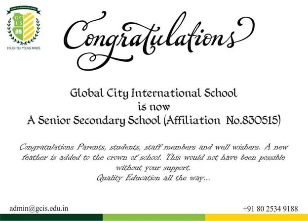 CBSE Affiliation - GCIS